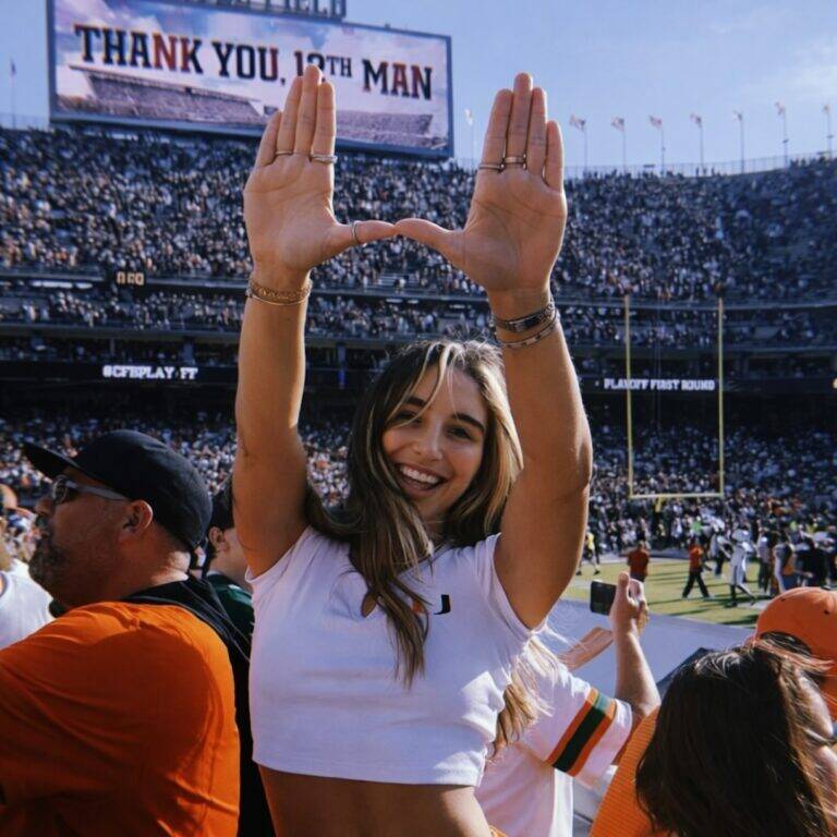 Photos: Abella Danger Goes Viral at Miami-Texas A&M CFP Game ...