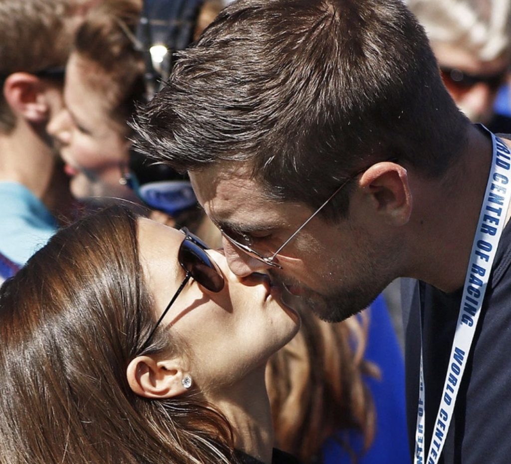 Aaron Rodgers Gives Danica Patrick A Good Luck Kiss Before Her Last