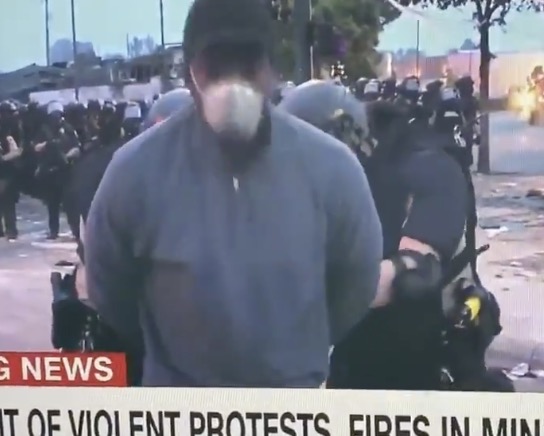 Watch Coward Cops Arrest Black And Latino Cnn Reporter Omar Jimenez While