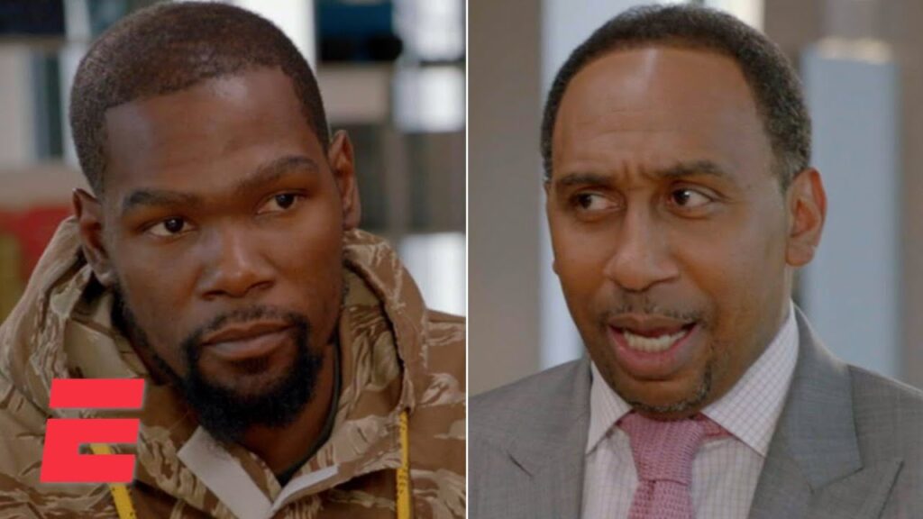 Kevin Durant Trolls Stephen A. Smith for Playing Solitaire On His Phone ...
