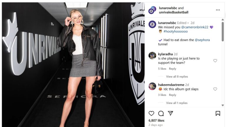 Cameron Brink’s Does Unrivaled Tunnell Walk in Fitted Miniskirt That ...