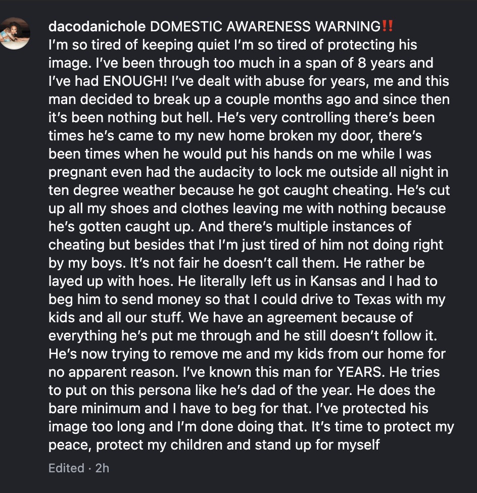 Rashee Rice’s Girlfriend Dacoda Nichole Accuses Him of Domestic ...